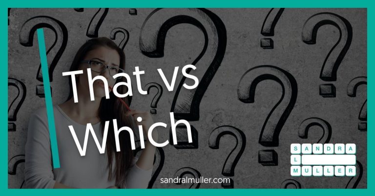 That vs which – Sandra Muller